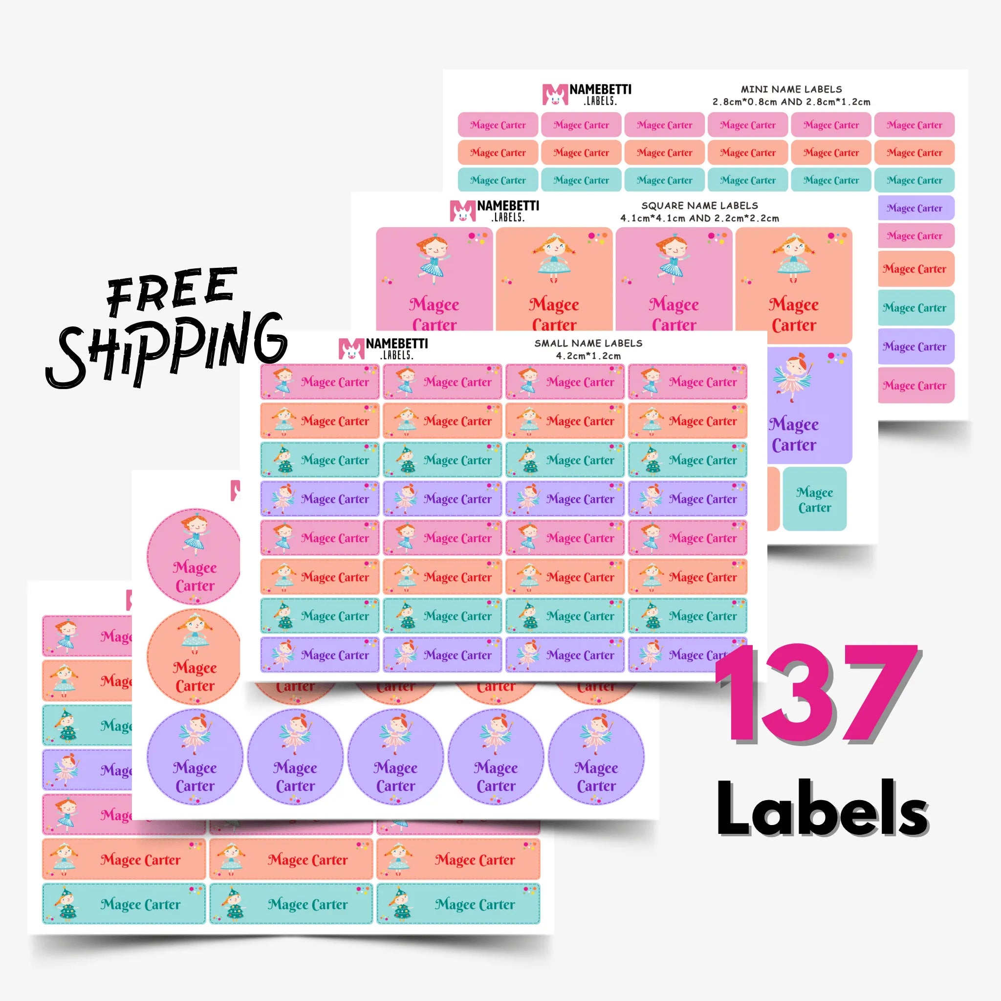 NameBetti Daycare Label Pack, Easily tag all your child's items to ...