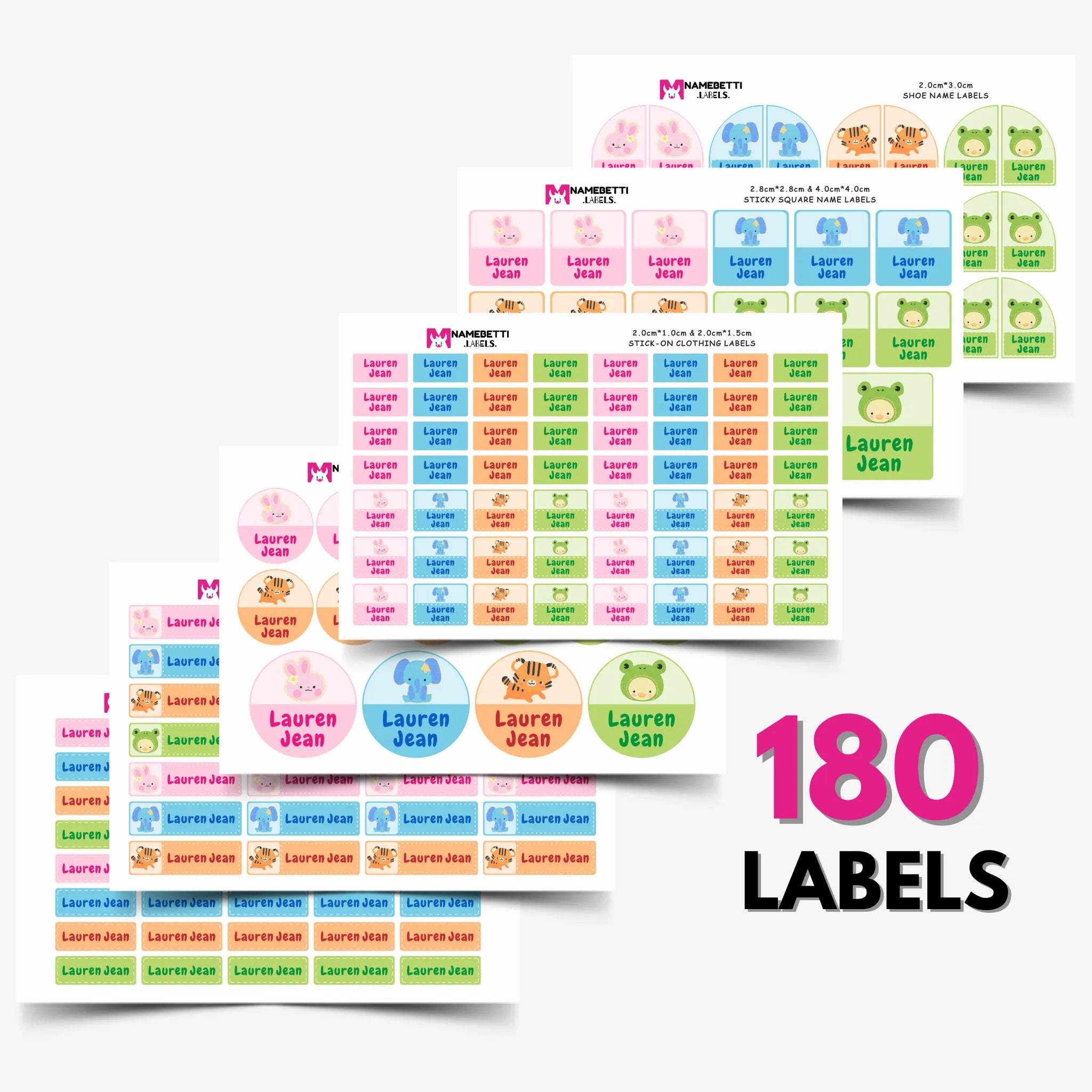 Daycare Name Labels for 2026 - Namebetti Daycare Clothing Label Pack ...